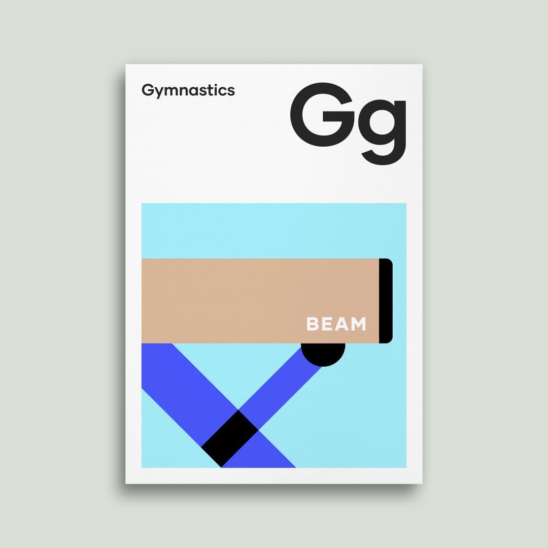 Gymnastics Beam Posters and Prints, Sports Gifts, Wall Art - Etsy