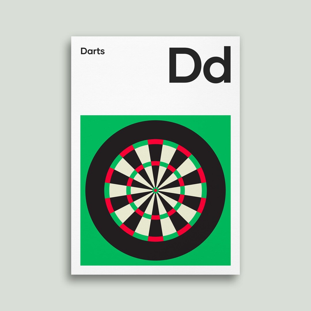 Dart Board Posters and Prints, Sports Gifts, Wall Art - Etsy