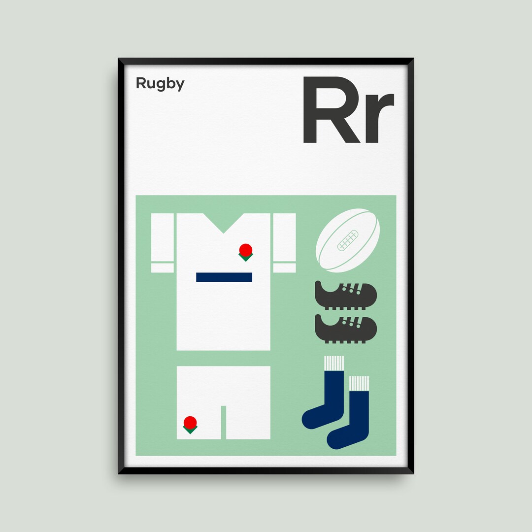 Rugby Prints and Posters, 3 Sizes, Great Gifts for Rugby Fans ...