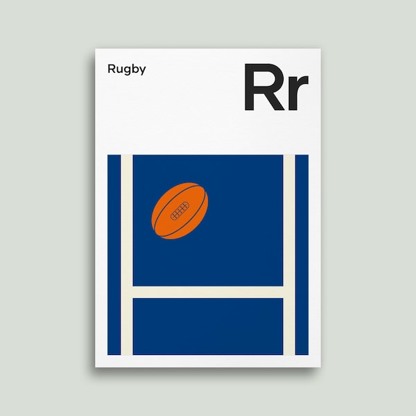 Rugby Poster - Etsy UK