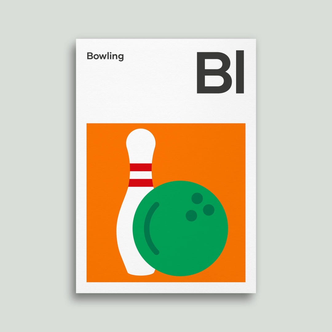 Bowling Posters and Prints, Sports Gifts, Wall Art - Etsy