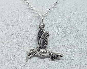 Sterling Silver Hummingbird Pendant - Etsy