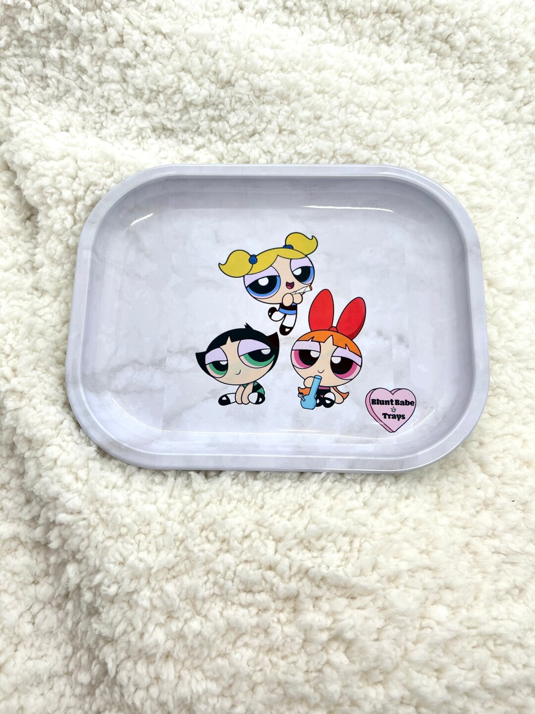 Mini Rolling Tray - Power Puff // Cute Rolling Trays // Weed Tray ...