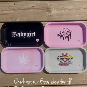Pink Lips Rolling Tray // Cute Rolling Trays // Weed Tray // | Etsy