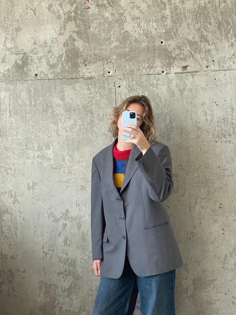 Vintage TURO Light Grey Blazer - Etsy