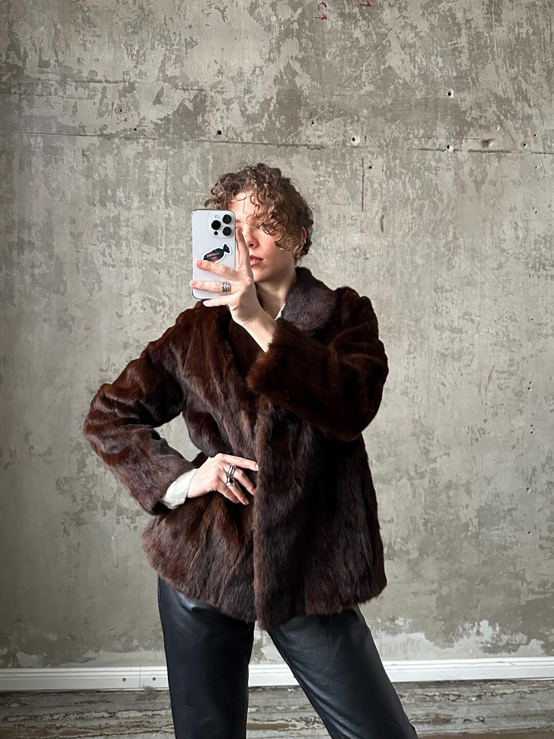 Vintage German Mink Fur Coat, Vintage Fur Winter Coat, Women Short Coat ...