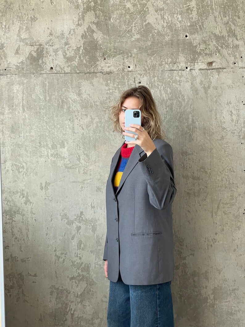 Vintage TURO Light Grey Blazer - Etsy