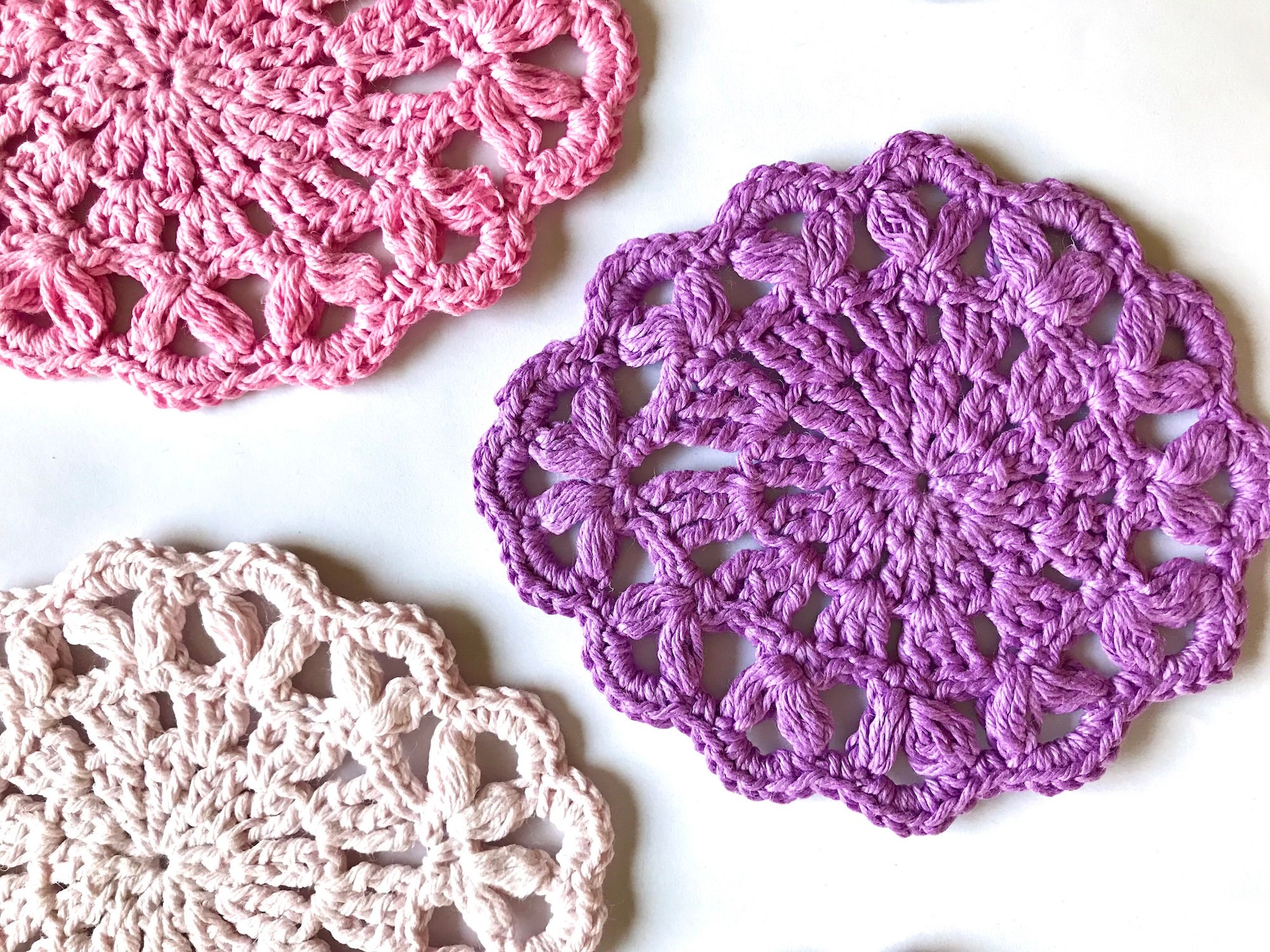 Easy Crochet Coaster and Earring Pattern // Easter Egg Crochet Pattern ...