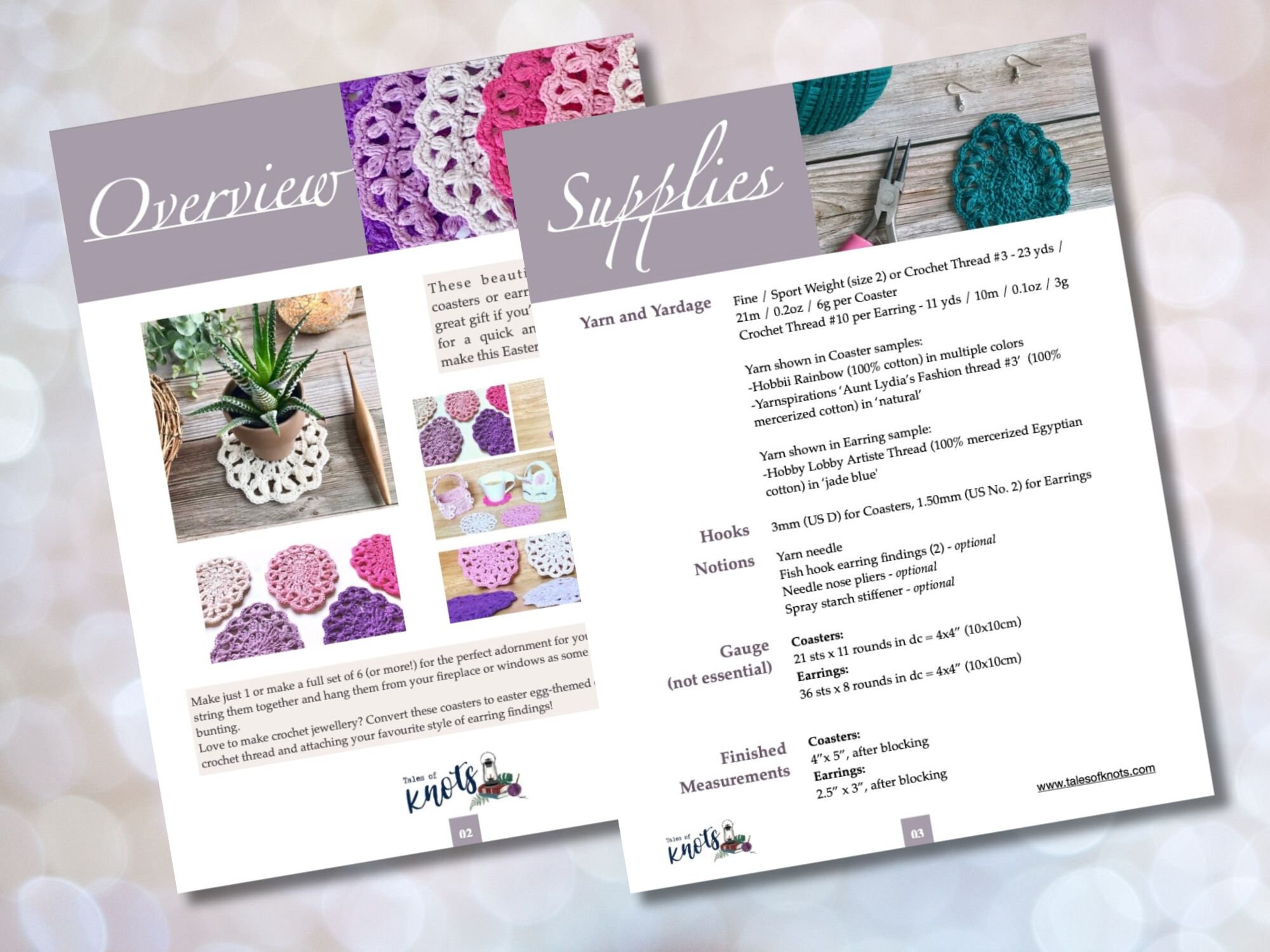 Easy Crochet Coaster and Earring Pattern // Easter Egg Crochet Pattern ...