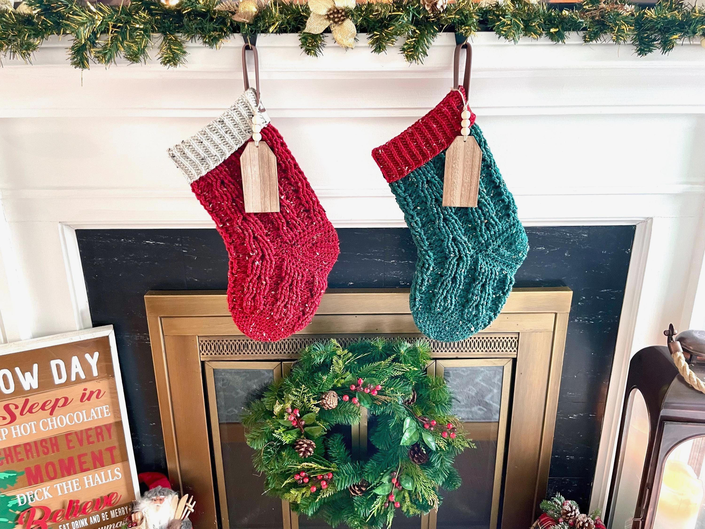 CROCHET PATTERN Classic Cabled Christmas Stocking || Cozy Textured ...
