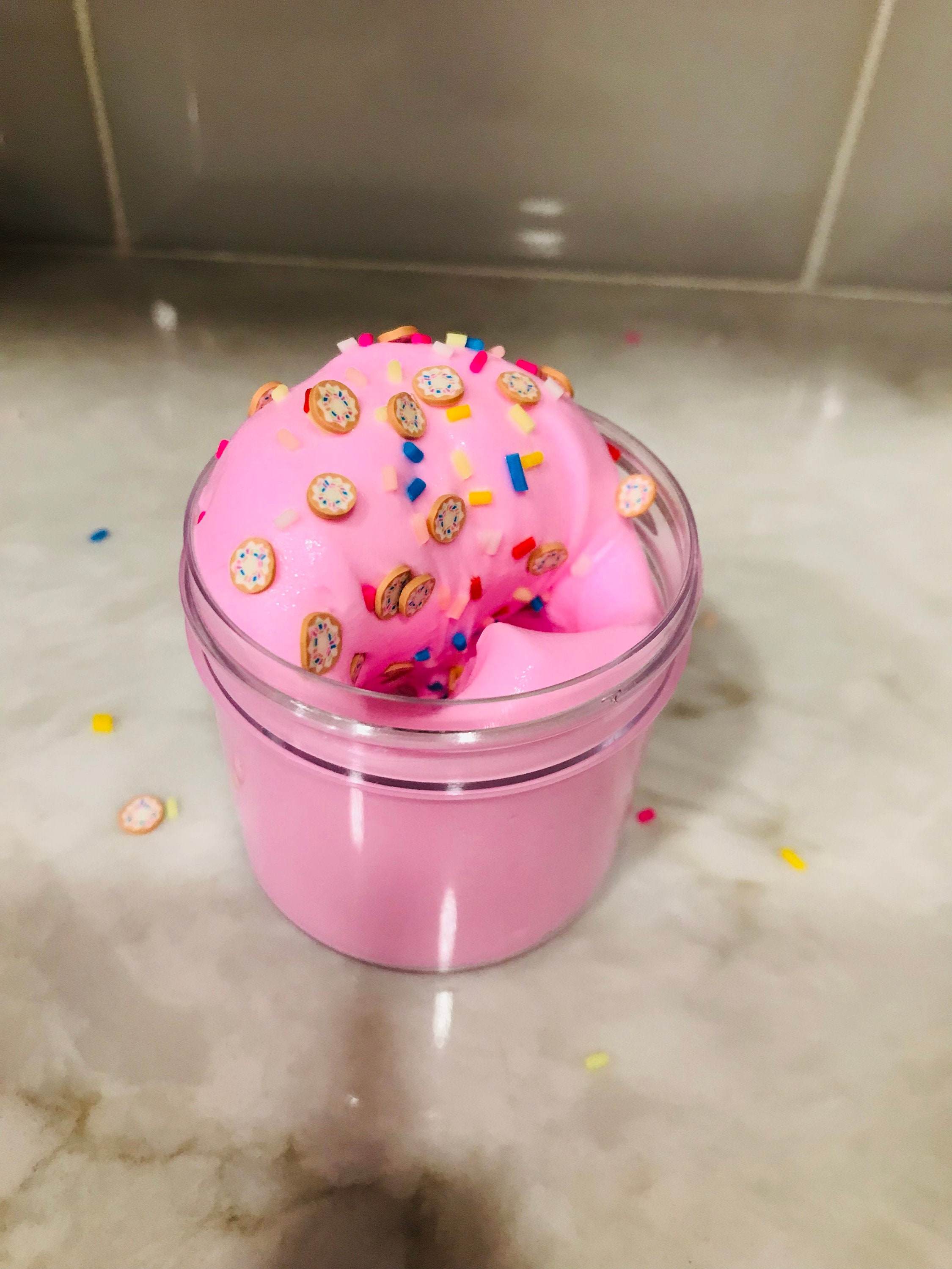 Simpson's Donut Slime Butter Slime Clay Slime Pink - Etsy