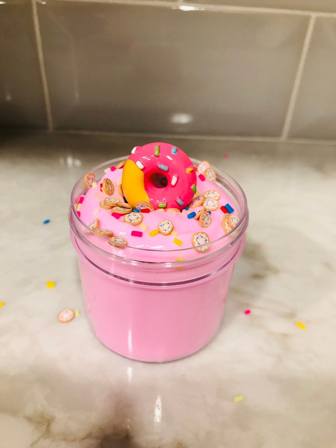 Simpson's Donut Slime Butter Slime Clay Slime Pink Slime Simpsons ASMR ...