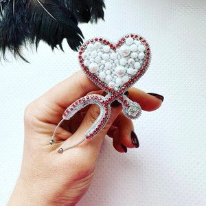 Brooch Phonendoscope | Stethoscope | Handmade Jewelry | Decoration for ...