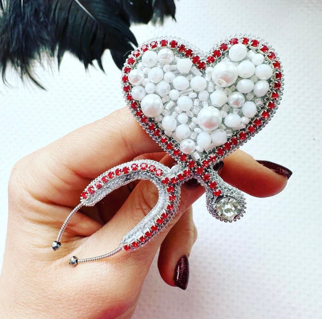 Brooch Phonendoscope | Stethoscope | Handmade Jewelry | Decoration for ...
