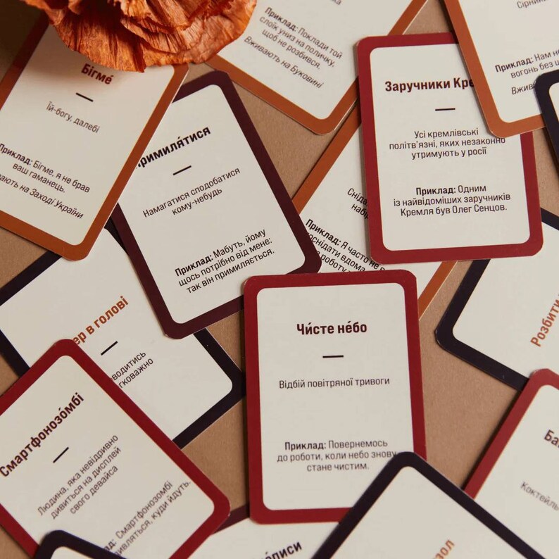 Ukrainian Word Game Playing Cards Card Game Creative Gift From Ukraine ...