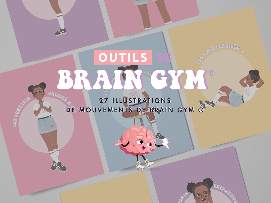 Brain Gym ®: 27 Illustrations of Brain Gym ® Movements, Kinesthetic ...