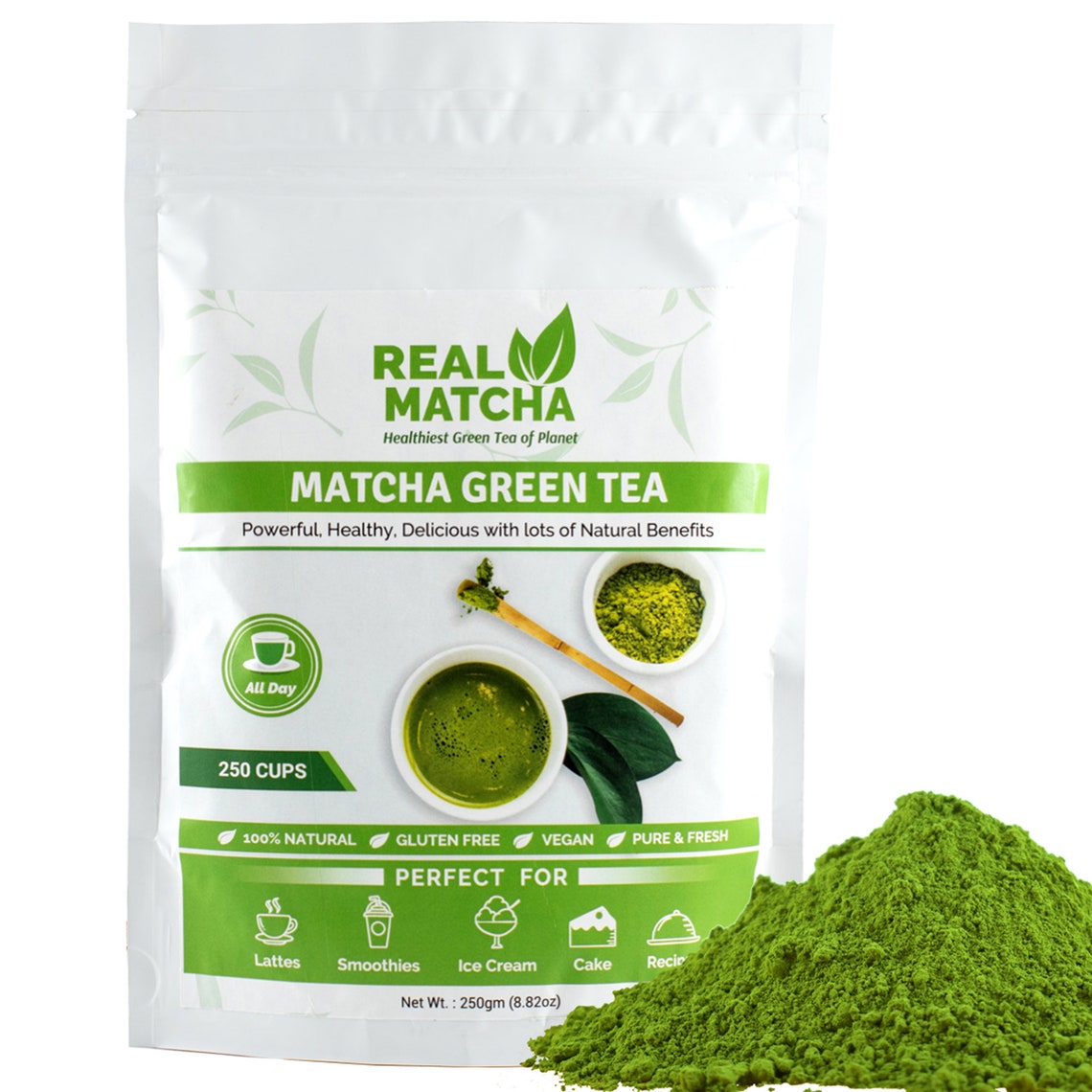 Real Matcha Japanese Matcha Green Tea Powder for Weight Loss 250gm 250 ...