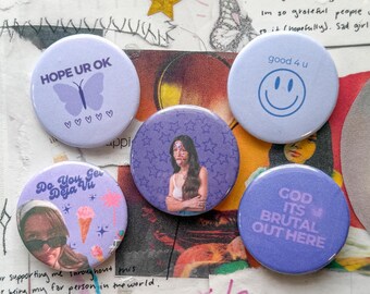 Guts Olivia Rodrigo Pins/buttons- Set of 5 - Etsy UK
