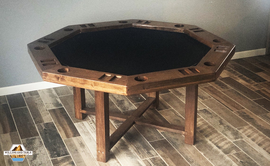 Spinning Center Board Game Table and Poker Table Game Table | Etsy