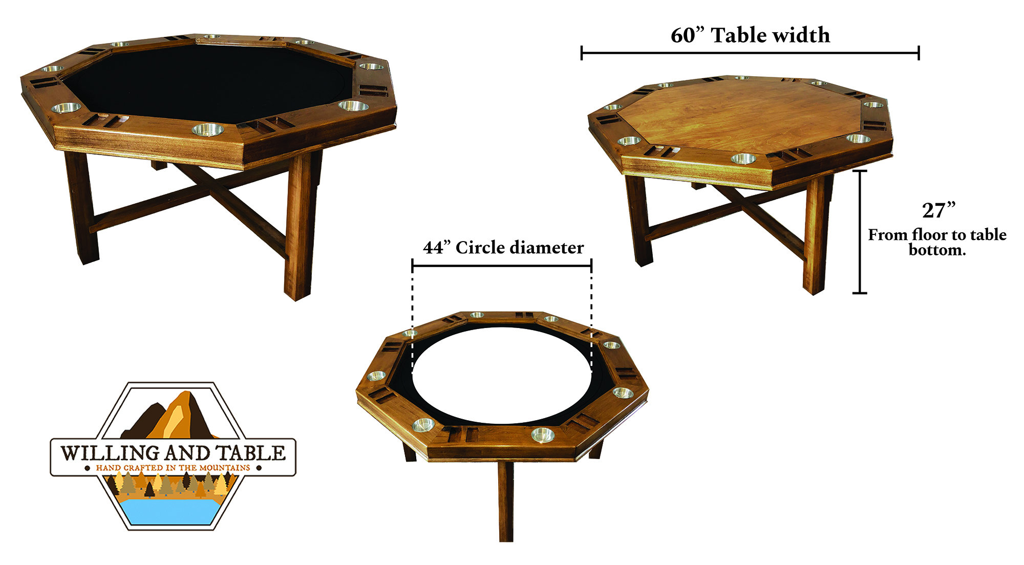 Spinning Center Board Game Table and Poker Table Game Table - Etsy Canada