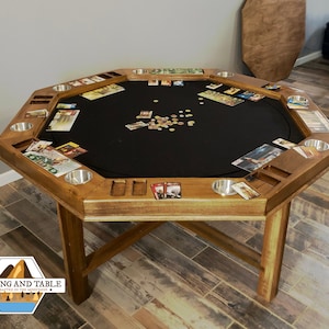 Spinning Center Board Game Table and Poker Table | Game Table With Top ...