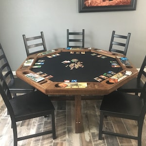 Spinning Center Board Game Table and Poker Table Game Table | Etsy