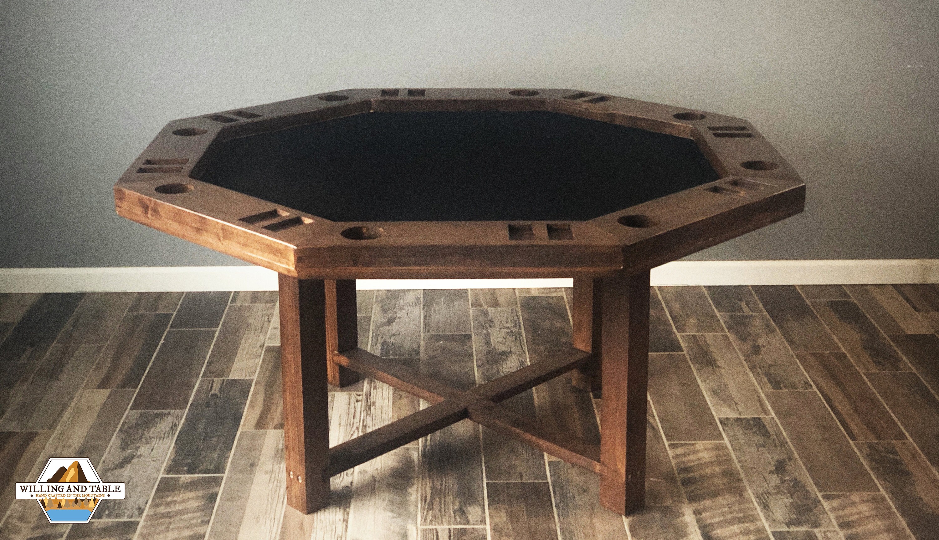Spinning Center Board Game Table and Poker Table Game Table | Etsy