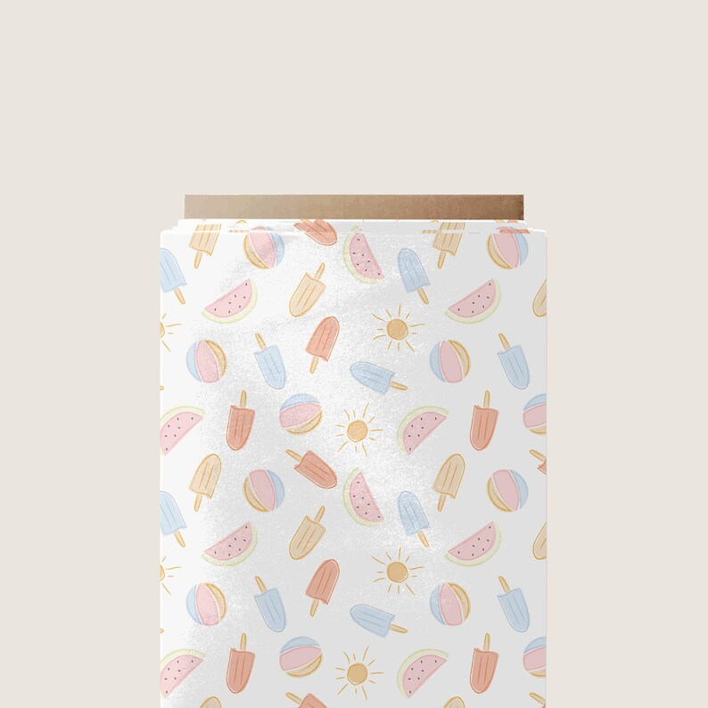Summer Lovin' / Off-white / Seamless Pattern - Etsy