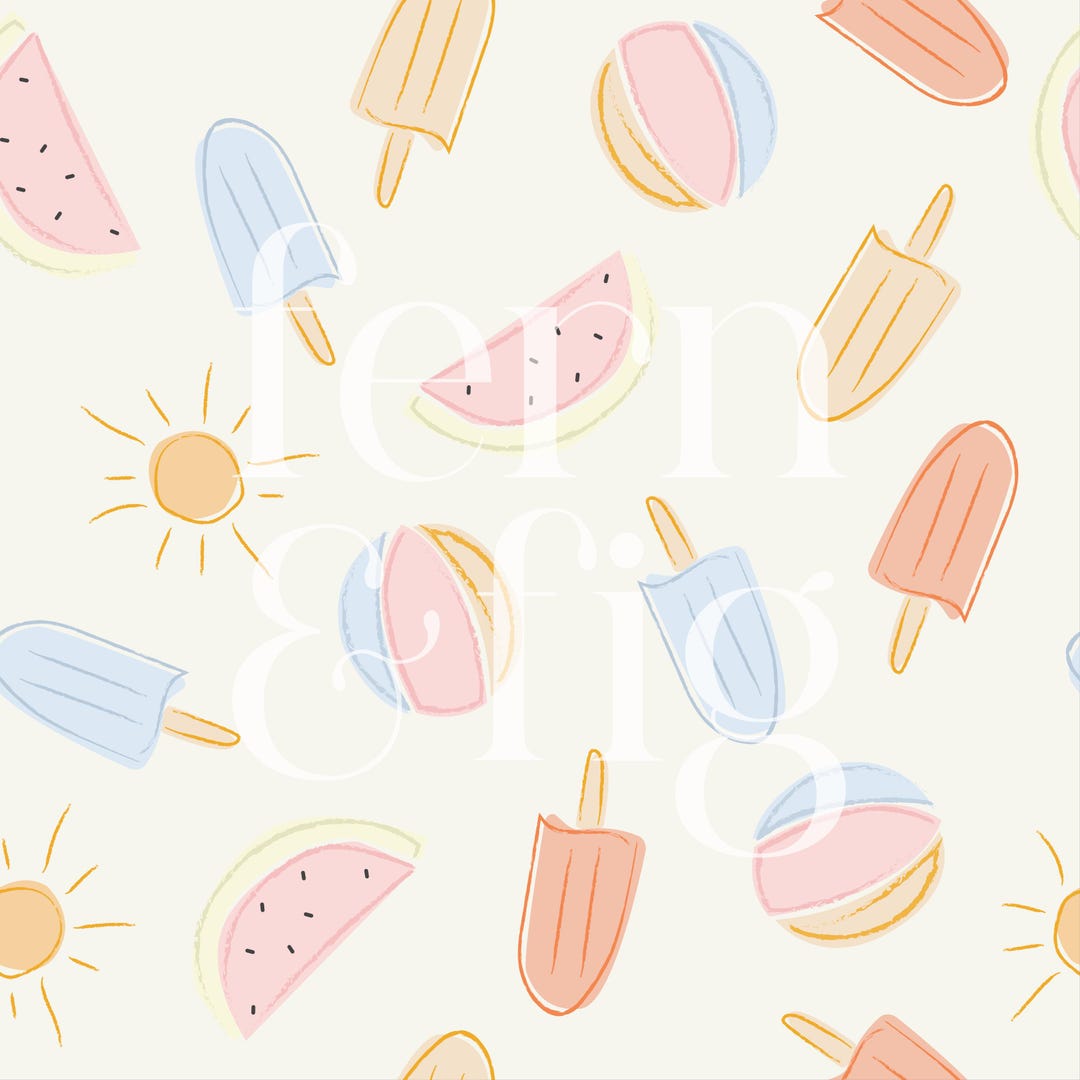 Summer Lovin' / Light Green / Popsicles / Watermelon / Summer Fun / in ...
