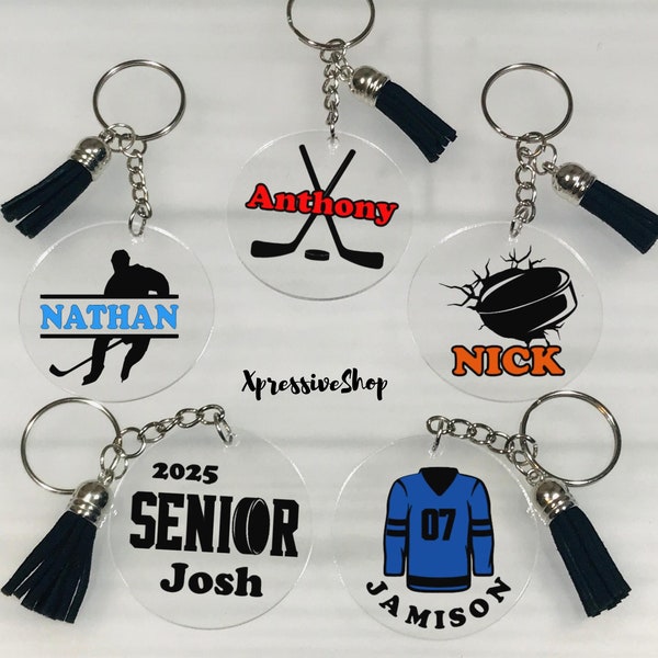 Hockey Keychain - Etsy