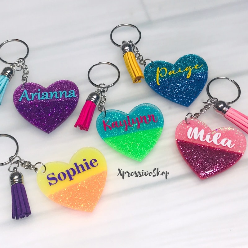 Heart Keychain - Etsy