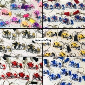 Personalized Cheerleader Name Keychains | Dance Keychain | Cheer ...