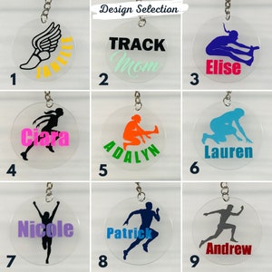 Personalized Track and Field Keychain, Track Keychain, Cross Country ...
