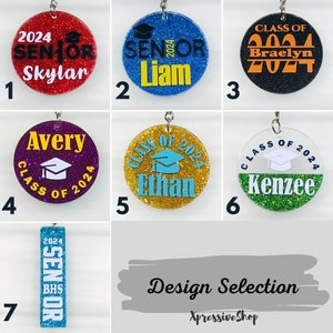 Personalized Graduation Keychain, Custom Class of 2024 Gift, Graduate ...