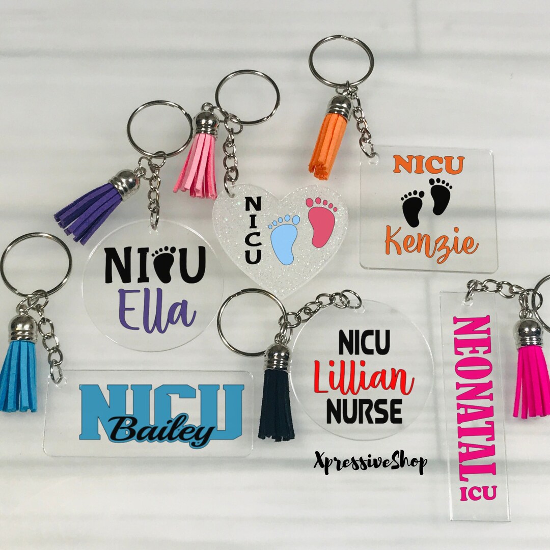 Personalized NICU Keychain, NICU Bag Tag, Nicu Nurse Keychain, Labor ...