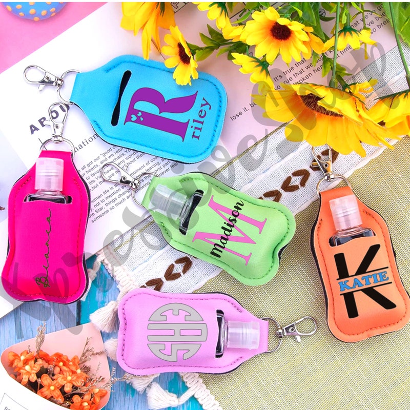 Hand Sanitize Holder Keychain - Etsy