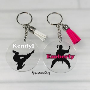 Personalized Martial Arts Keychain: Karate, Judo, Jiu Jitsu Taekwondo ...