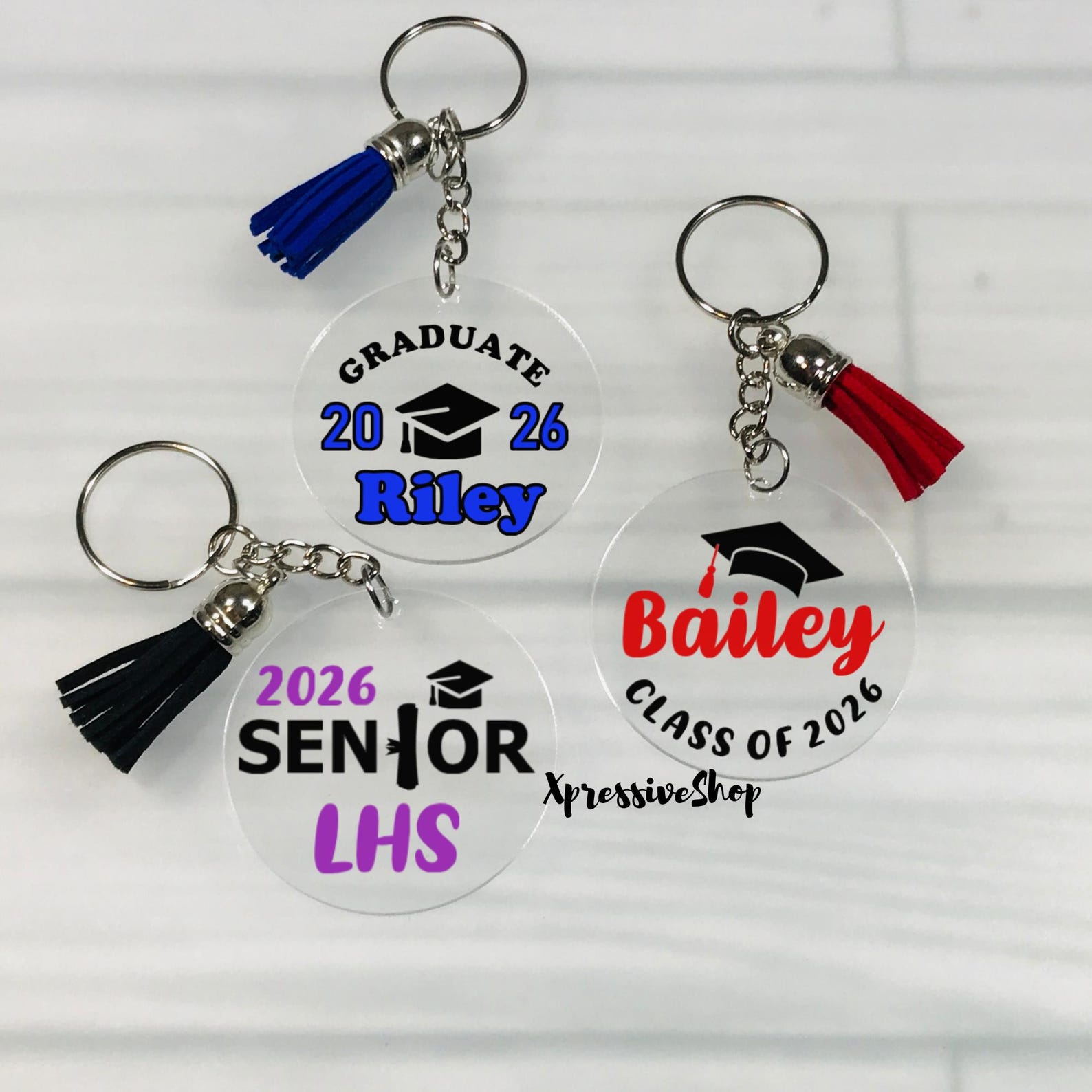 Personalized 2026 Graduate Keychain: Acrylic Senior Graduation Cap Gift ...