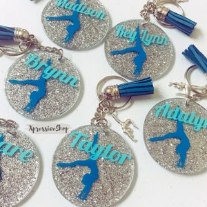 Personalized Gymnast Keychain Gymnastic Dancer Gymnast Keychain Gymnast ...