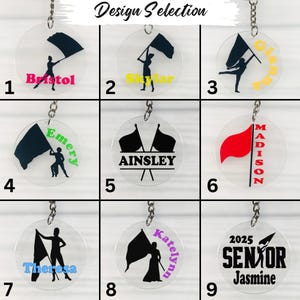 Personalized Color Guard Keychain, Color Guard Bag Tag, Color Guard ...