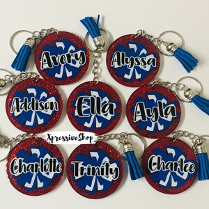 Personalized Cheerleader Keychains Cheer Comp Gift Cheer Team Gift ...