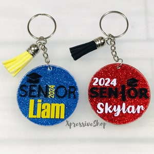 Personalized Graduation Keychain, Custom Class of 2024 Gift, Graduate ...