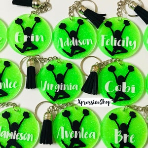 Personalized Cheerleader Keychains Cheer Comp Gift Cheer Team Gift ...