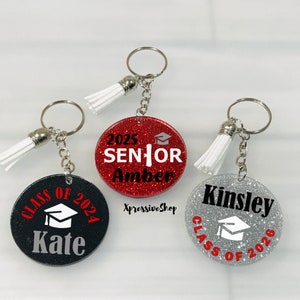 Personalized Graduation Keychain, Custom Class of 2024 Gift, Graduate ...