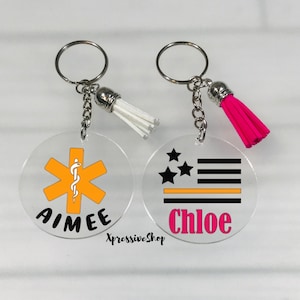 Personalized Thin Orange Line Gift, Thin Orange Line Keychain, Search ...
