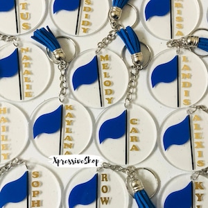 Personalized Color Guard Keychain, Color Guard Bag Tag, Color Guard ...