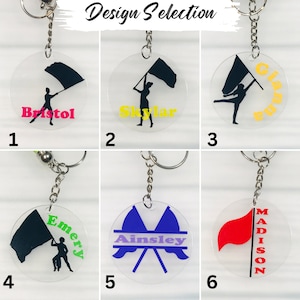 Personalized Color Guard Keychain Color Guard Bag Tag Color - Etsy
