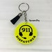 Personalized 911 Dispatcher Keychain, Thin Gold Line Gift ...