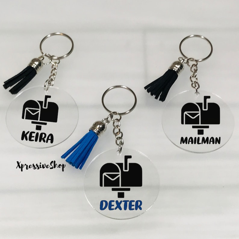 Personalized Mail Truck Keychain | Custom USPS Letter Carrier Gift ...