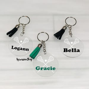 Personalized Lacrosse Keychain: LAX Team Lacrosse Stick Bag Tag - Etsy